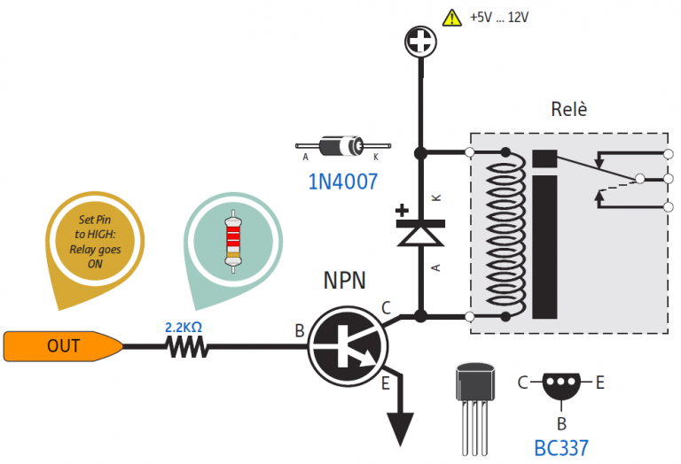 Cara Kerja Rangkaian Penggerak Relay Dengan Transistor NPN - Elektrologi