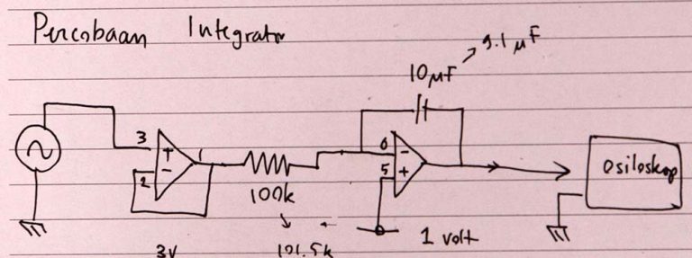Percobaan Integrator Dengan Op Amp LM358 – Elektrologi
